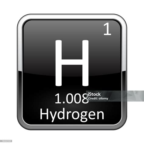 The Periodic Table Element Hydrogen Vector Illustration Stock
