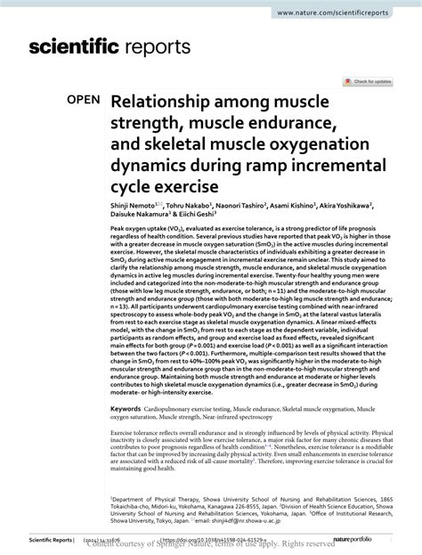 Pdf Relationship Among Muscle Strength Muscle Endurance And