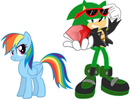 Scourge And Rainbow Dash With Chaos Emerald T By Sonicrmaulyt On