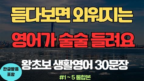 쉐도잉영어 듣다보니 외워지는 기초생활영어30문장1~5 통합본ㅣ매일 듣고 계속쓰면 영어가 들려요ㅣ생활영어ㅣ영어회화ㅣ영어반복ㅣ영어