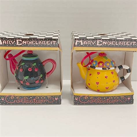 Mary Engelbreit Art Mary Engelbreit Tiny Teapots Cherry Orchard And Tiny Hearts New In Boxes
