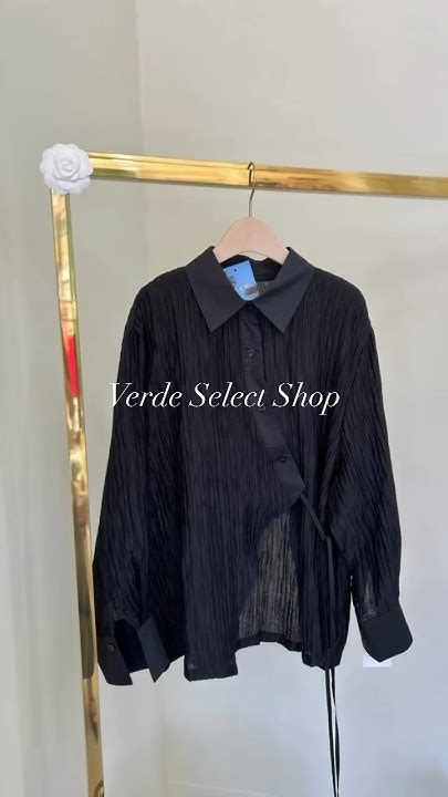 플리츠 셔츠 시크 멋짐 세련👍 사선 버튼 허리 매듭 디테일 블랙 Free 55 77 살짝 비치는 원단😎 Shorts Youtube