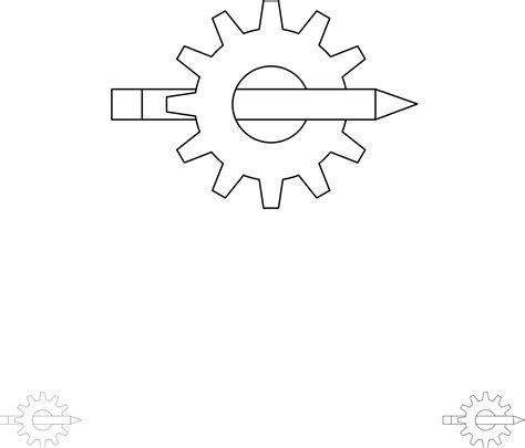 Content Writing Design Development Gear Production Bold And Thin Black Line Icon Set 13190779