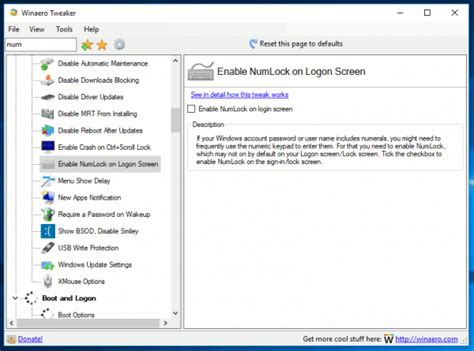 Enable NumLock On The Windows Login Screen Lock Screen