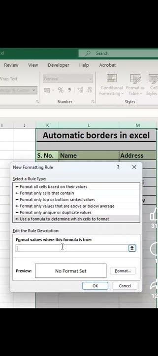 Automatic Borders In Excel Excel Spreadsheetmagic Exceltraining Excelcourse Spreadsheet