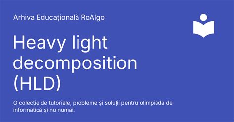 Heavy Light Decomposition Hld Arhiva Educațională Roalgo