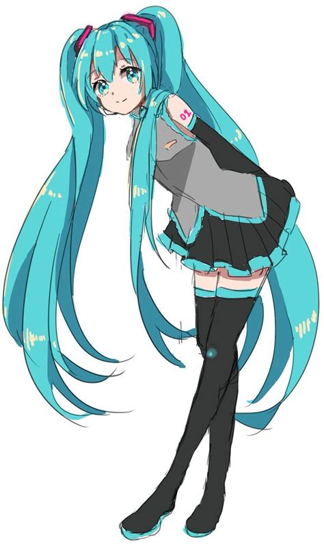 Pin Op Miku Schets Anime Schets Anime
