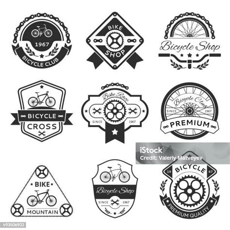 자전거 라벨 두발자전거에 대한 스톡 벡터 아트 및 기타 이미지 두발자전거 배지 복고풍 Istock