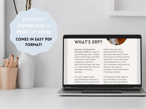 Ocd Erp Handout Ocd Worksheet For Therapists Counselors Etsy