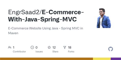 Github Engrsaad E Commerce With Java Spring Mvc E Commerce Website Using Java Spring Mvc