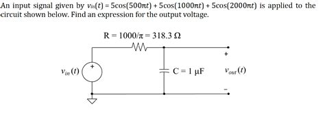 Solved An Input Signal Given By Chegg Com