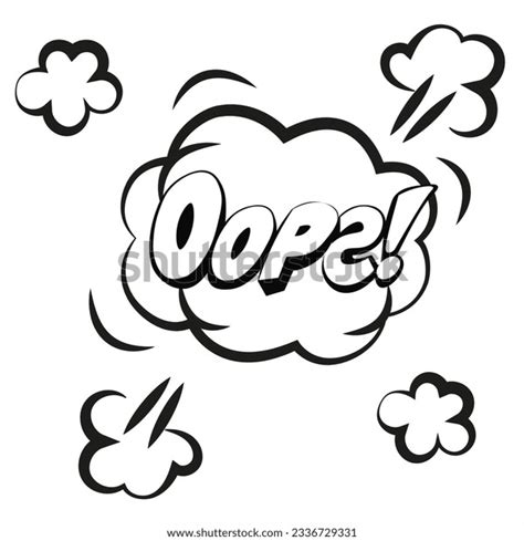 Oops Comic Text Speech Bubble Vector Stock Vector (Royalty Free) 2336729331 | Shutterstock