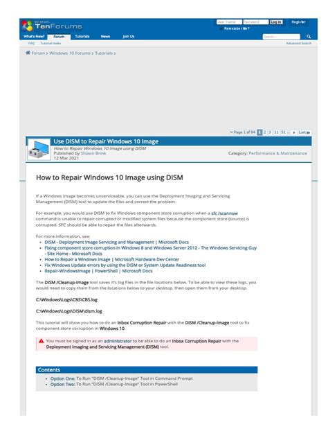 Tenforums Com Tutorials 7808 Use Dism Repair Windows 10 Image Html