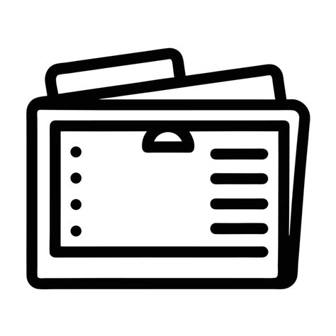 File Folder With Documents Outline Icon For Data Storage And