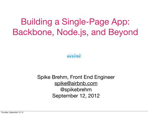 Pdf Building A Single Page App Backbone Nodejs And Beyond