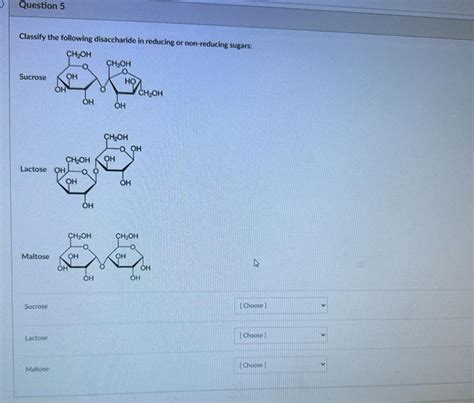 Solved Classify The Following Monosaccharide In Reducing Or
