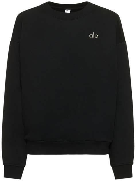 Fleece Accolade Crewneck Sweatshirt Alo Yoga Women Luisaviaroma