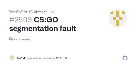 CS GO Segmentation Fault Issue ValveSoftware Csgo Osx Linux GitHub