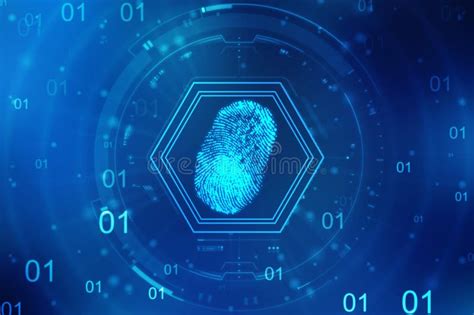 Fingerprint Scanning Identification System Biometric Authorization And Business Security