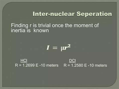 Vibrational Rotational Spectrum Of Hcl And Dcl Pptx Chemistry Science