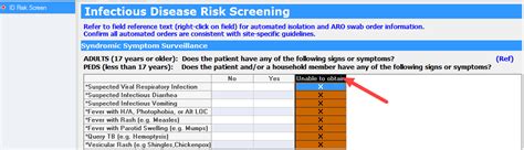 Document Infectious Disease Risk Screening