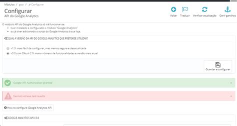 Prestashop Error Analytics Api Cannot Retrieve Test Results Stack