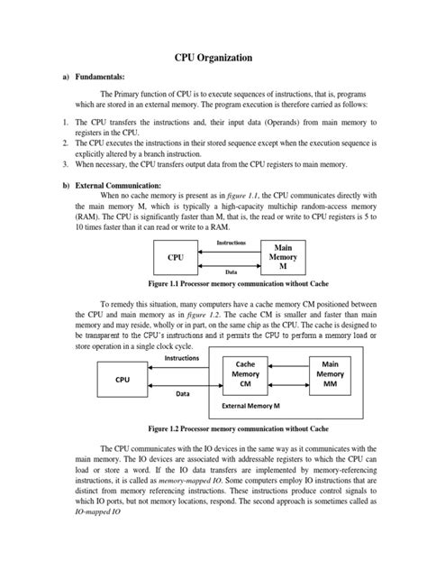 Cpu Organization Pdf Central Processing Unit Random Access Memory