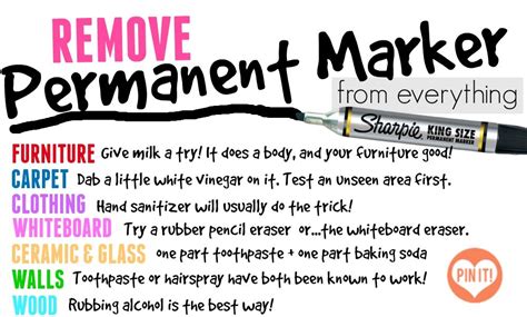 How To Remove Permanent Marker Stains