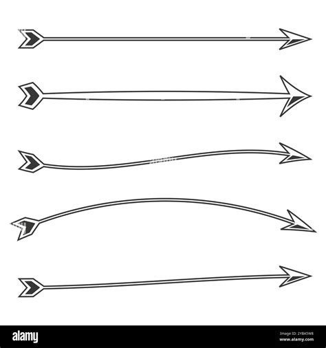 Arrow Designs Vector Arrows Set Straight And Curved Lines Black Outlines Minimalistic Icons Arrow Designs Vector Arrows Set Straight And Curved Lines Black Outlines Minimalistic Icons