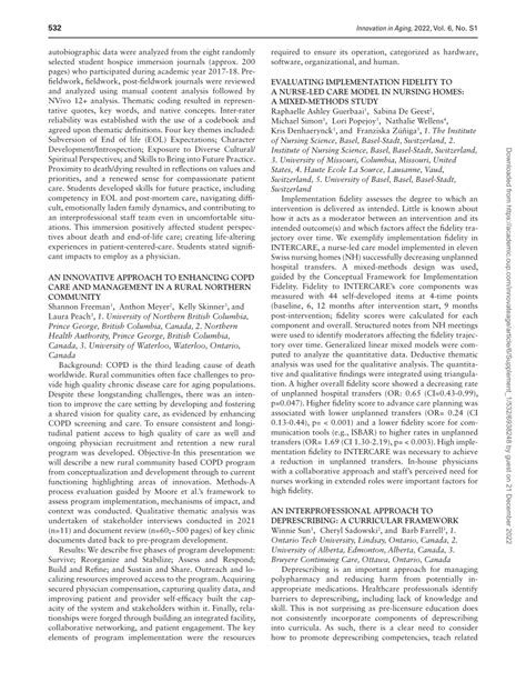 Pdf Evaluating Implementation Fidelity To A Nurse Led Care Model In