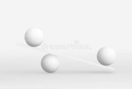 Round Shape Unbalancing On Plank Board Isolated On White Asymmetrical