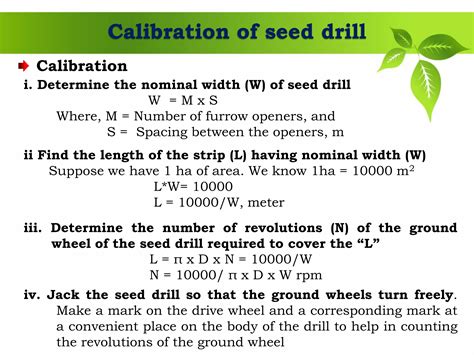Day 10 Calibration Adjustment Of Seed Drill Planter And Sprayer