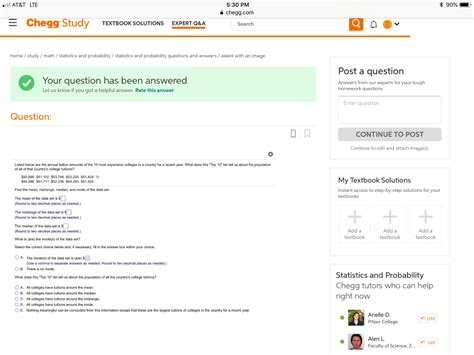 Solved AT T LTE PM 술 chegg com Chegg Study Chegg com