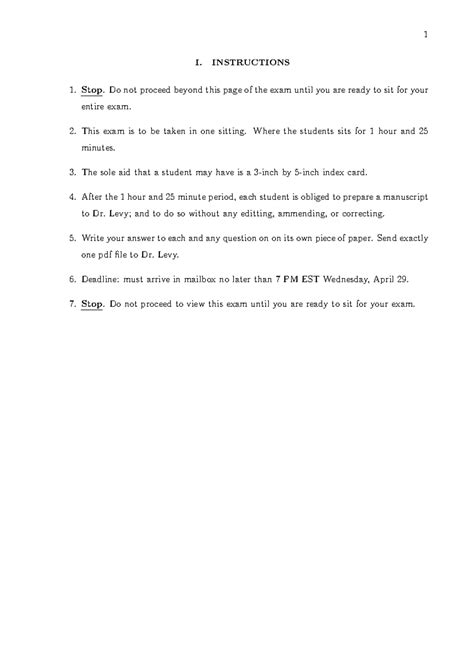 Mth 1320 Exam 3 01 Lecture Notes 1 I Instructions Stop Do Not Proceed Beyond This Page Of