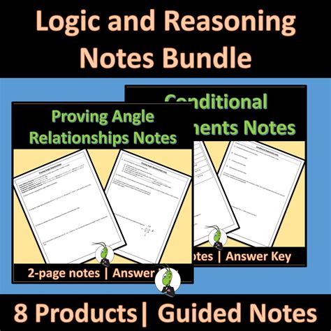 Logic And Reasoning Guided Notes For Geometry Unit 2 Made By Teachers
