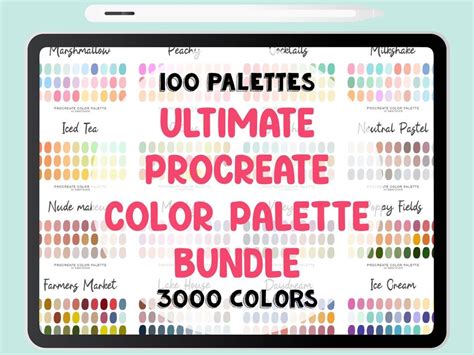 100 Procreate Color Palette Pack Best Ipad Procreate Palette Etsy Nederland Artofit