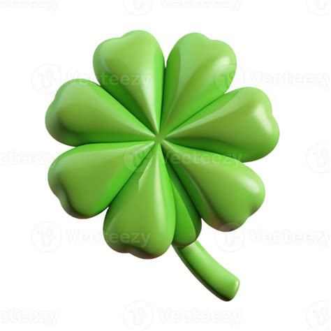 Remarkable Art Deco Clean Lines Symmetrical Rendering Of A Four Leaf Clover Flat Color