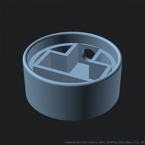D Printable Arduino Nano NeoPixel Ring Base By Code And Make