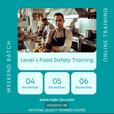 Join The Weekend Batch For Level 4 Food Safety Online Adithya Satheesh