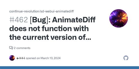 [bug] animatediff does not function with the current version of a1111