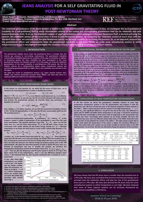 Pdf Jeans Analysis For A Self Gravitating Fluid In Post Newtonian Theory
