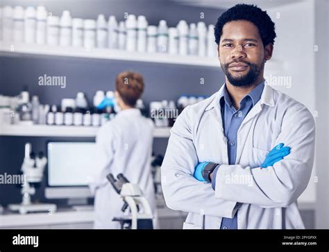 science innovation and portrait of man in laboratory leadership and