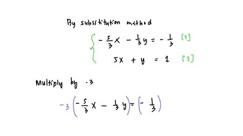 Solved Solve The Following System Of Linear Equations By Substitution