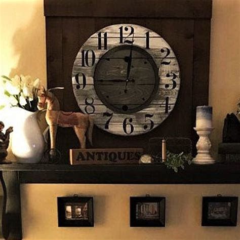 Rustic Wall Clock Etsy