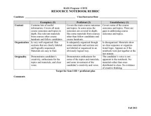 Notebook Check Rubric