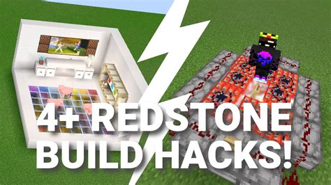 4 Redstone Build Hacks In Minecraft Youtube