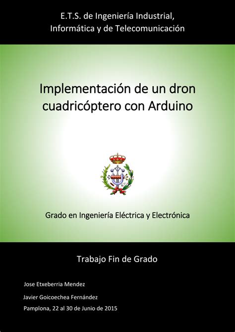 Pdf Implementación De Un Dron Cuadricóptero Con Arduino