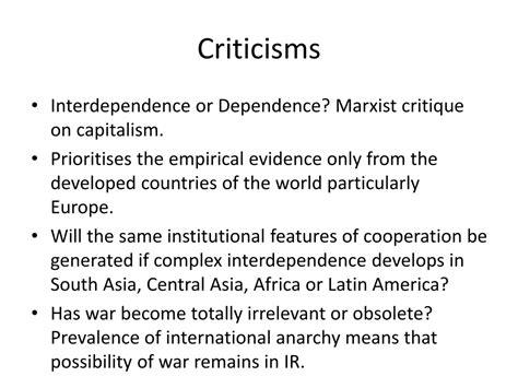 Ppt Complex Interdependence And Neoliberal Institutionalism