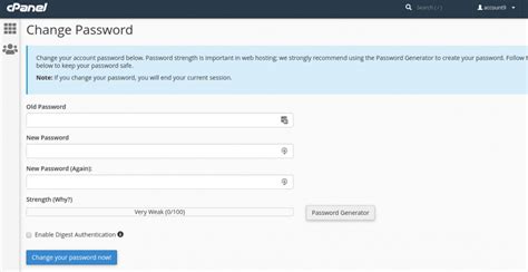 How Can I Change My Password In CPanel QualiSpace Knowledge Base