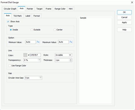 Format Dial Gauge Dialog Box Logi Analytics